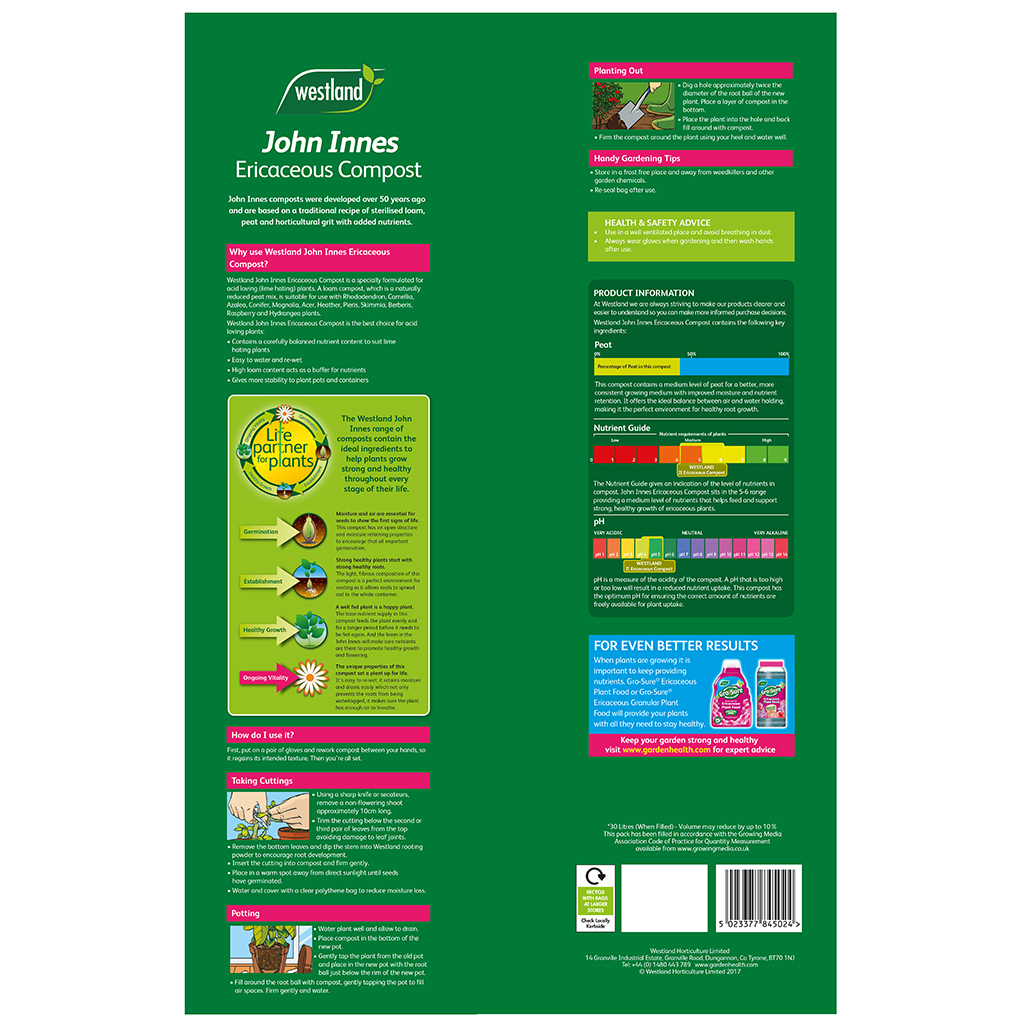 John Innes Ericaceous Compost | John Innes | Westland Garden Health