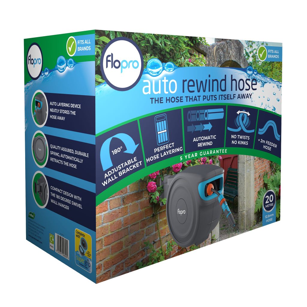 FloPro Auto Rewind Hose 20m - Watering - Westland Garden Health